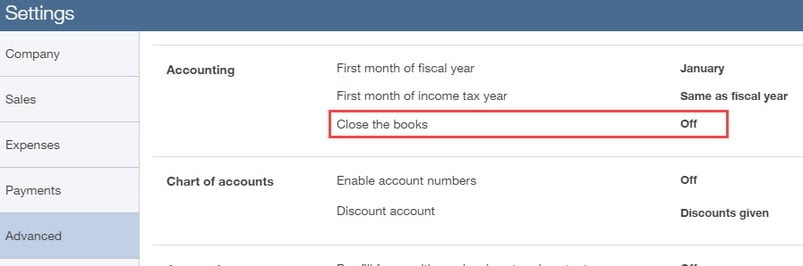 QuickBooks Online Error - "The account period has closed and the ...